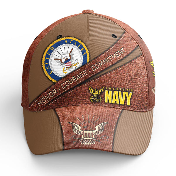 America's Navy Cap Honor Courage Commitment U.S. Navy Hat Custom US Na ...