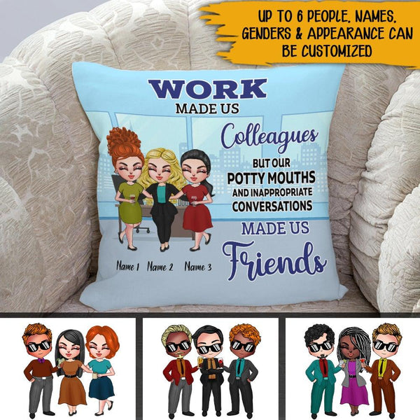 Coworker Custom Pillow Work Make Us Colleagues Office Worker Personali ...