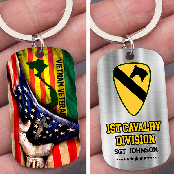 Vietnam Veteran Custom Keychain Unit And Division Personalized Gift ...