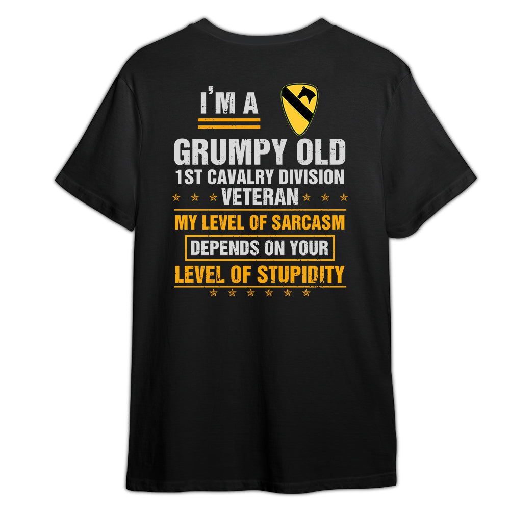 Veteran Custom Shirt I'm A Grumpy Old Army Division Personalized Gift ...