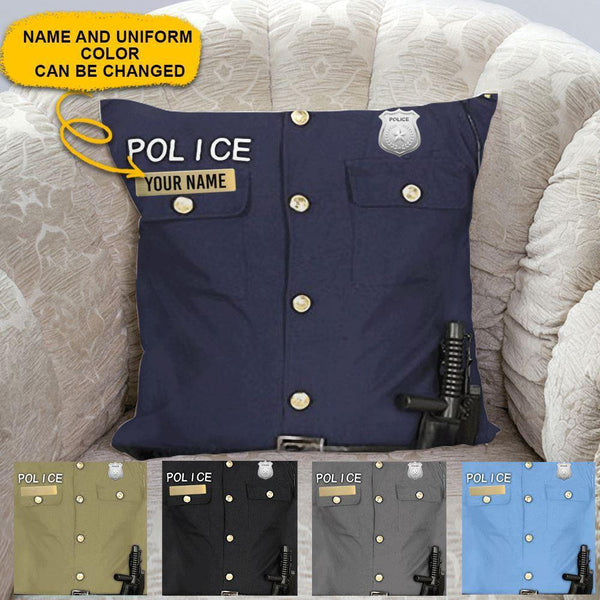 Police Officer Custom Pillow Police Officer Uniform Personalized Gift ...